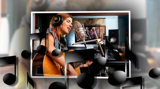 Music Notes Rising Transition for Photopia — Choice Slides