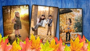 Blue Autumn Wood Slide Styles for Photopia — Choice Slides